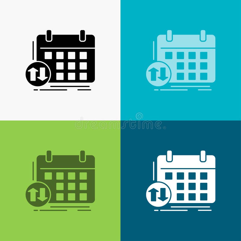 Schedule, Classes, Timetable, Appointment, Event Icon Over Various ...