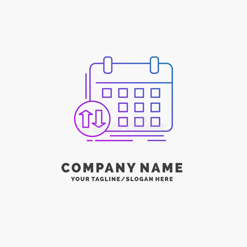 Schedule, Classes, Timetable, Appointment, Event Purple Business Logo ...