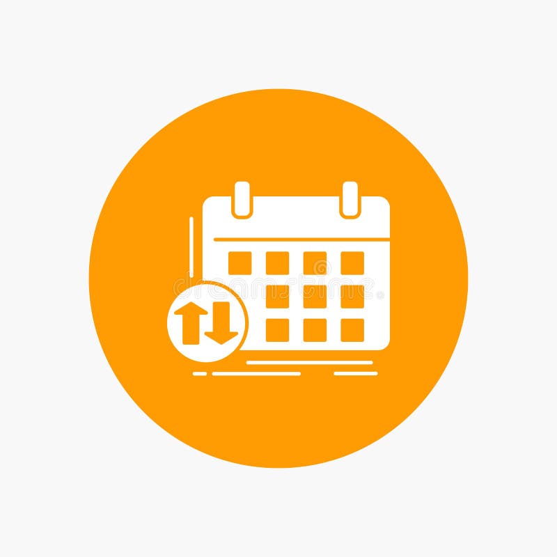 Schedule, Classes, Timetable, Appointment, Event White Glyph Icon in ...