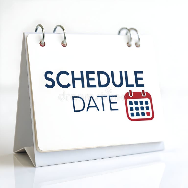 Schedule Date Reminder Isolated on White Background Stock Illustration ...