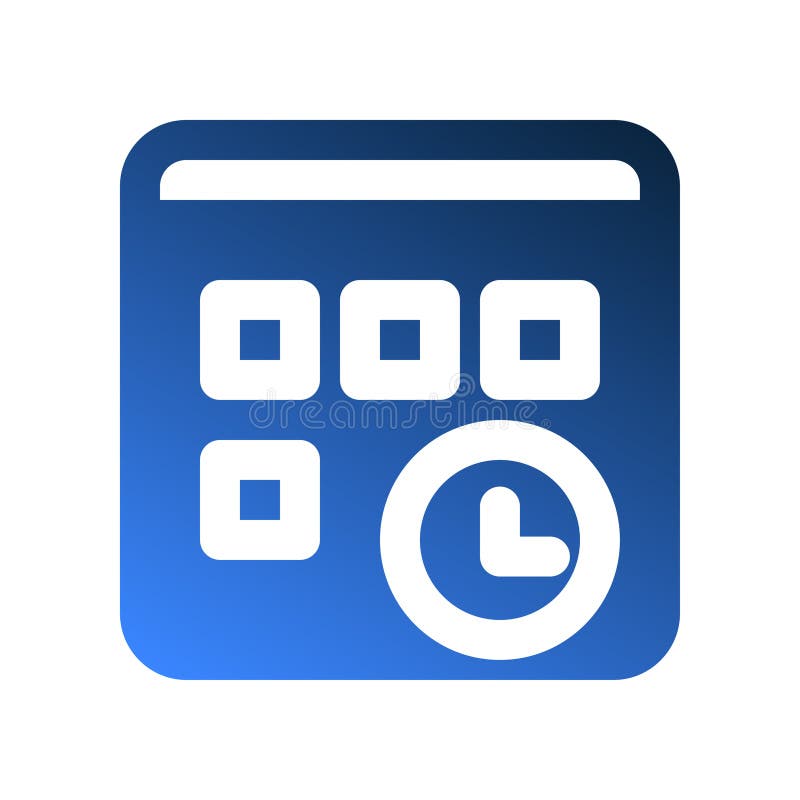 Schedule Gradient Fill Icons. Office Symbols for Use in Management ...