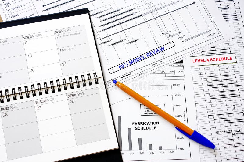 Schedule graph and charts stock image. Image of quality - 103112557