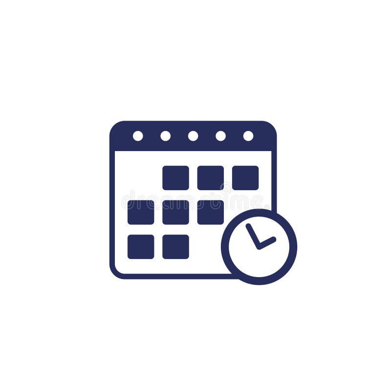 Schedule Icon with a Calendar, Vector Stock Vector - Illustration of ...