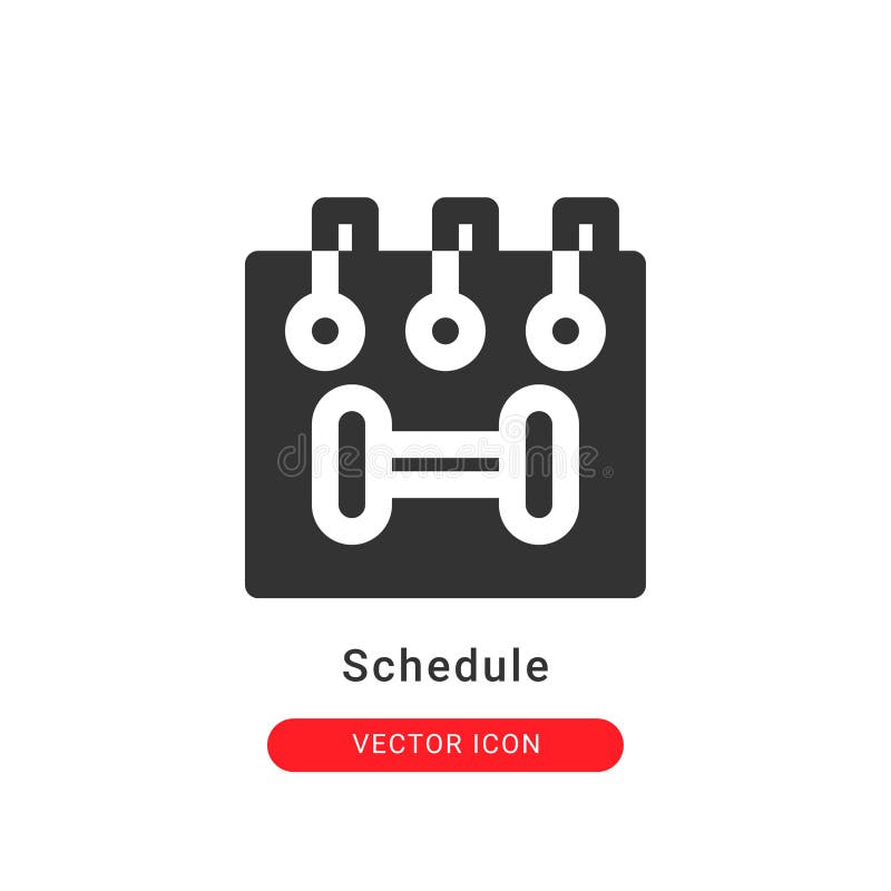 Schedule Icon in Glyph Style. for Your Website Design and Logo Stock ...