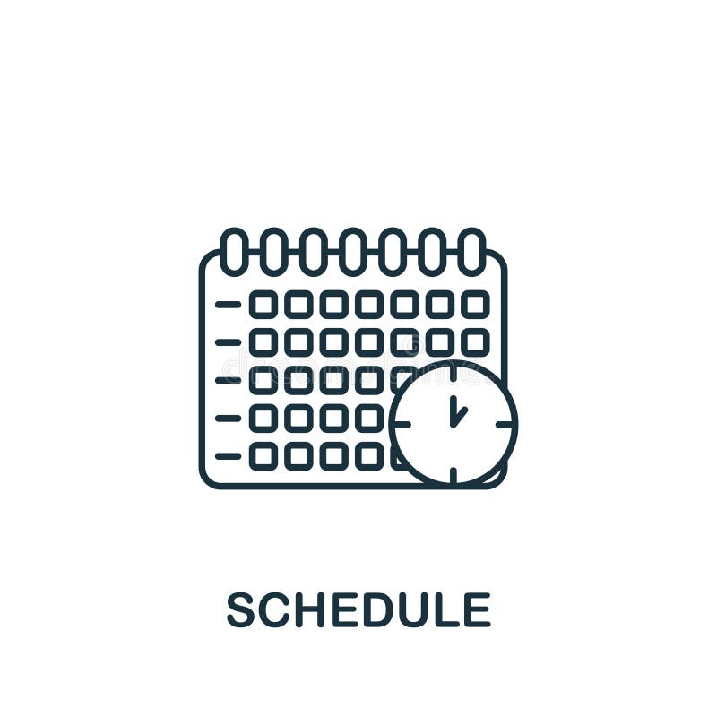 Schedule Icon. Monochrome Simple Time Management Icon for Templates ...