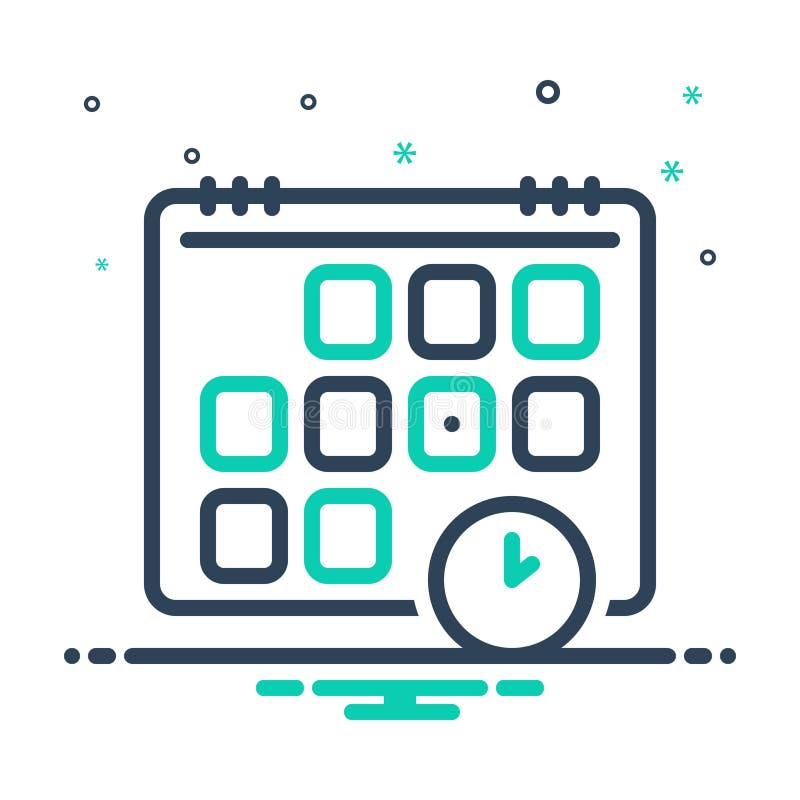Mix Icon for Schedule, Program and Time Plan Stock Vector ...