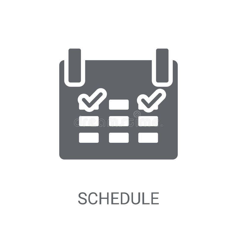 Schedule Icon. Trendy Schedule Logo Concept on White Background Stock ...