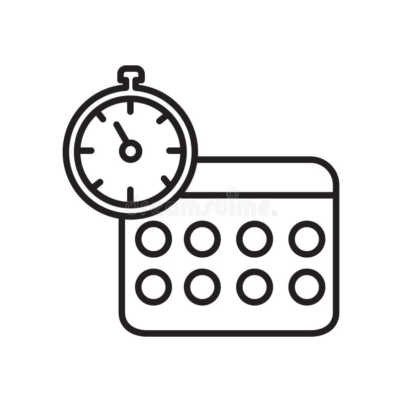 Schedule Icon Vector Isolated on White Background, Schedule Sign , Sign ...