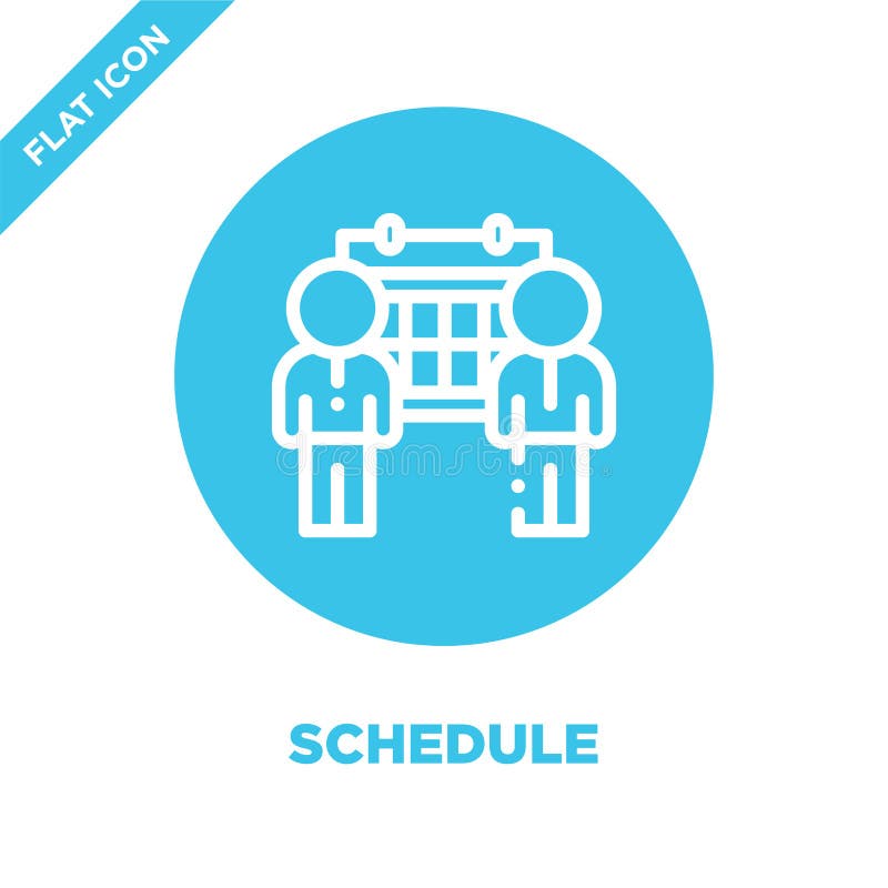 Schedule Icon Vector. Thin Line Schedule Outline Icon Vector ...