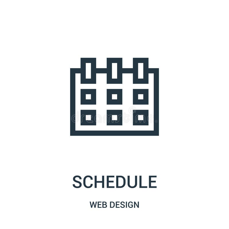 Schedule Icon Vector from Ecommerce Basic Collection. Thin Line ...