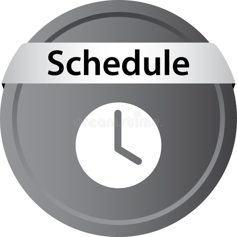 Schedule icon web button stock illustration. Illustration of dark ...