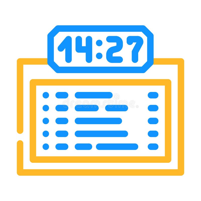 Schedule Information Color Icon Vector Illustration Stock Vector ...