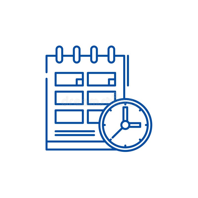 Schedule Line Icon Concept. Schedule Flat Vector Symbol, Sign, Outline ...