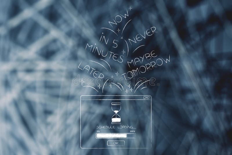 Schedule Loading Pop-up with Progress Bar and Captions Stock ...