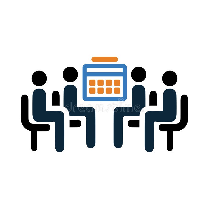 Schedule, Man, Meeting, Group, Meeting Schedule Icon Stock Vector ...