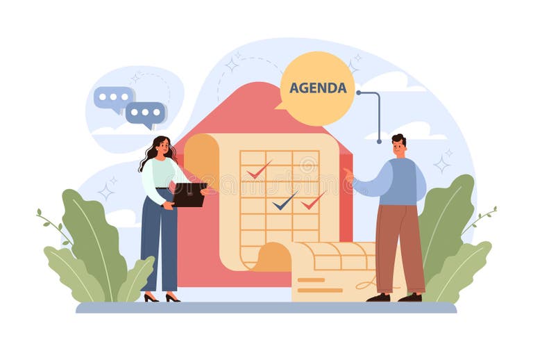 Schedule Management. Character Planning or Checking Task, Appointment ...