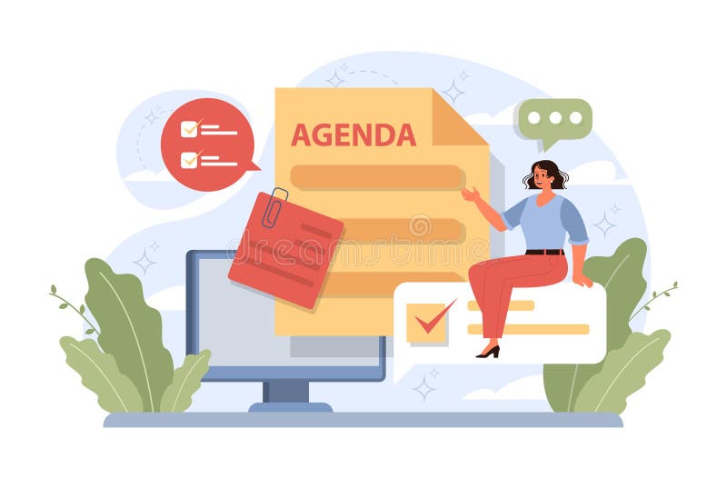 Schedule Management. Character Planning or Checking Task, Appointment ...