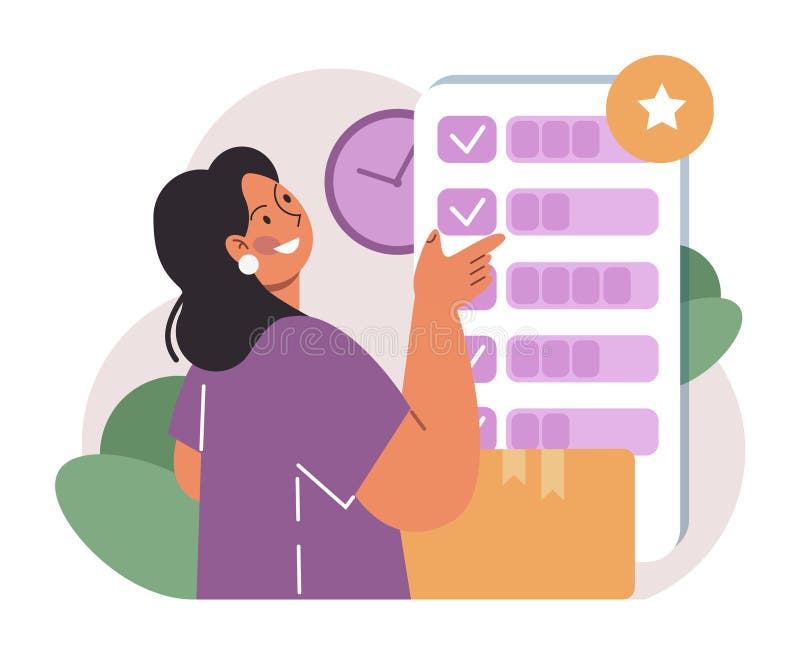 Schedule Management. Character Planning or Checking Task, Appointment ...