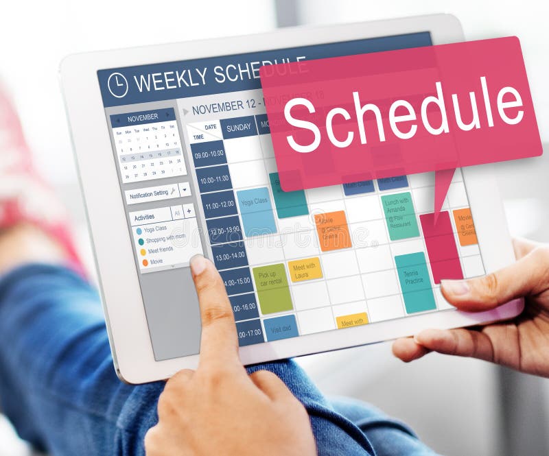 Schedule Organization Planning List To Do Concept Stock Photo - Image ...