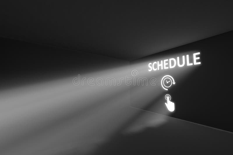 SCHEDULE Rays Volume Light Concept 3d Stock Illustration - Illustration ...