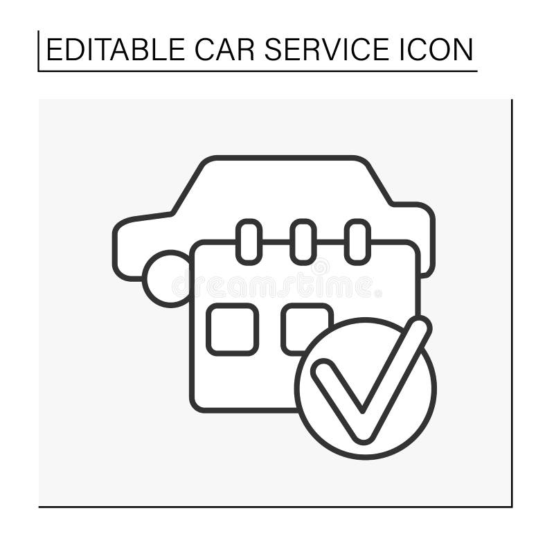 Schedule service line icon stock vector. Illustration of diagnostics ...