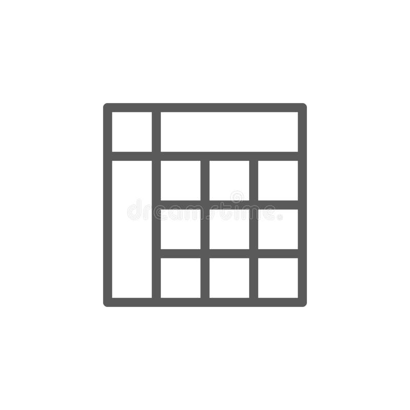 Schedule table line icon. stock vector. Illustration of element - 138471602