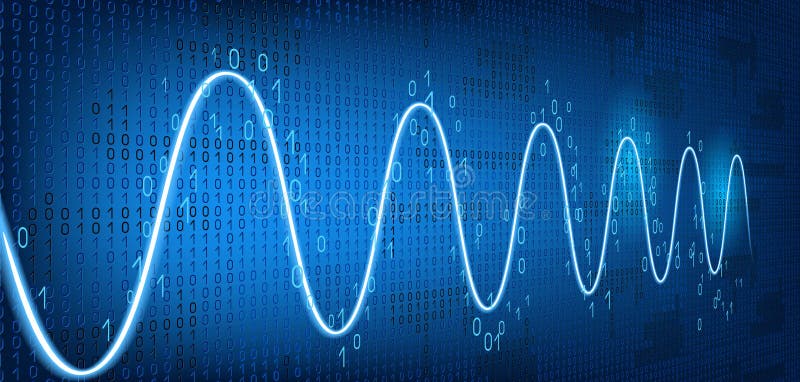 Graph Harmonic Damped Oscillations on Binary Code Background Stock ... Graph Harmonic Damped Oscillations on Binary Code Background Stock ...