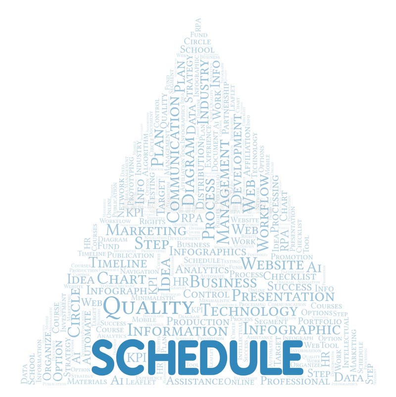 Schedule Word Wall Calendar Remember Appointments Stock Illustration ...