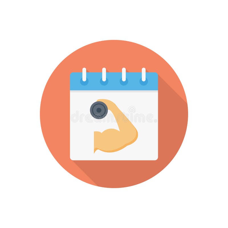 Schedule Vector Flat Colour Icon Stock Vector - Illustration of icon ...