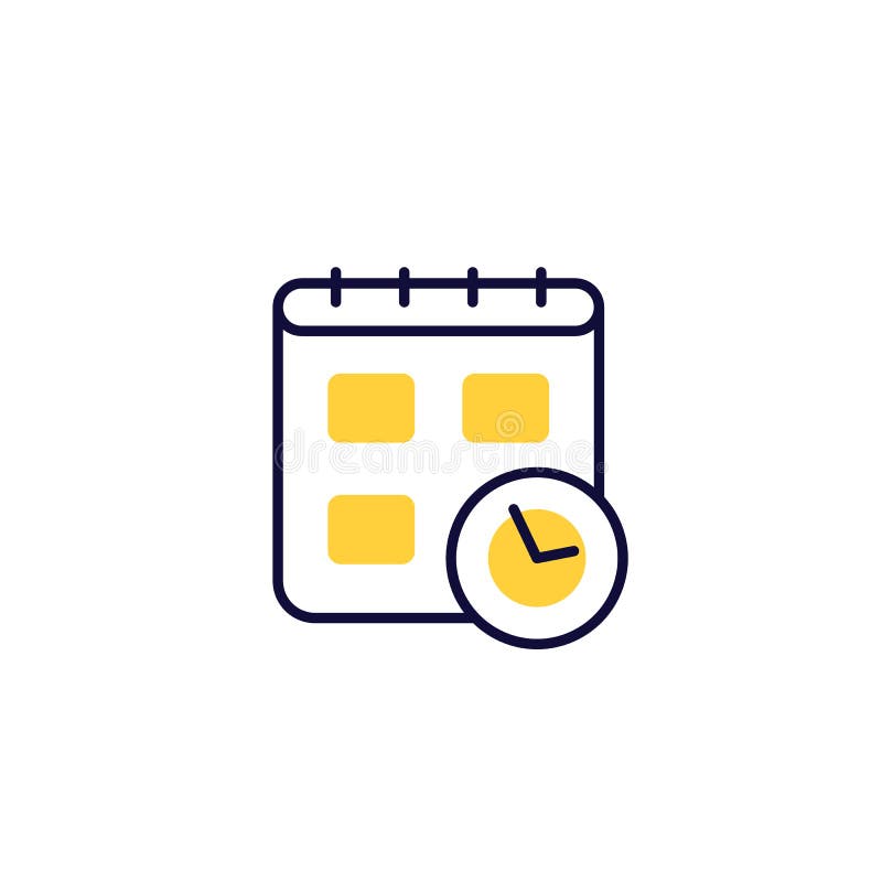 Schedule Vector Icon on White Stock Vector - Illustration of vector ...