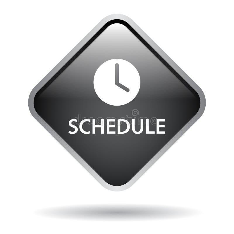 Schedule web button stock illustration. Illustration of list - 119415325