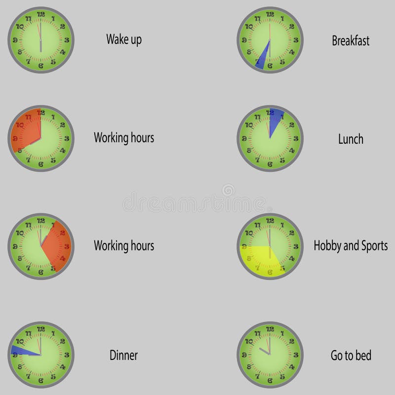 Schedule weekday stock illustration. Illustration of organizer - 55944747