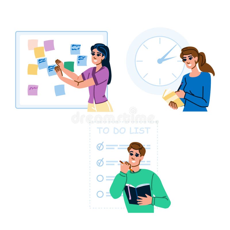 Scheduling Organizing Tasks Vector Stock Vector - Illustration of ...