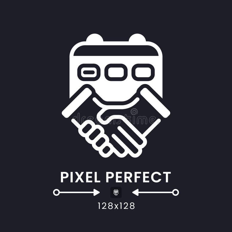 Scheduling Service White Solid Desktop Icon Stock Vector - Illustration ...