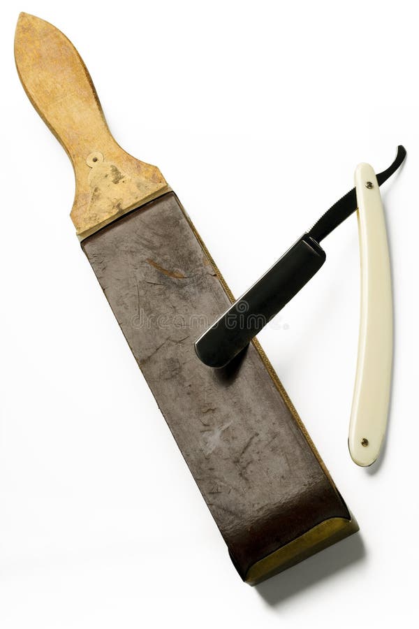 Oud Roestig Scheermes En Twee Scherpende Stenen Stock Foto - Image of ...