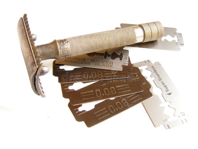 Oud scheermes stock afbeelding. Image of achtergrond - 10857435