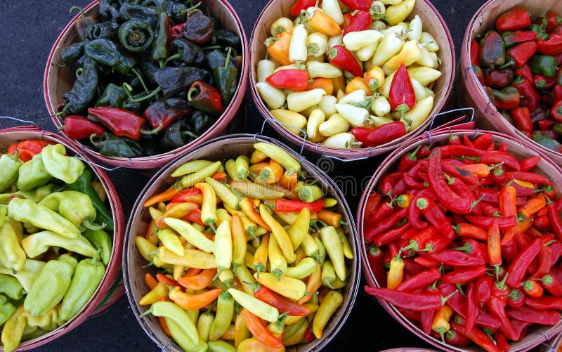 Scheffel von Chiles stockfoto. Bild von scharf, scheffel - 3434328