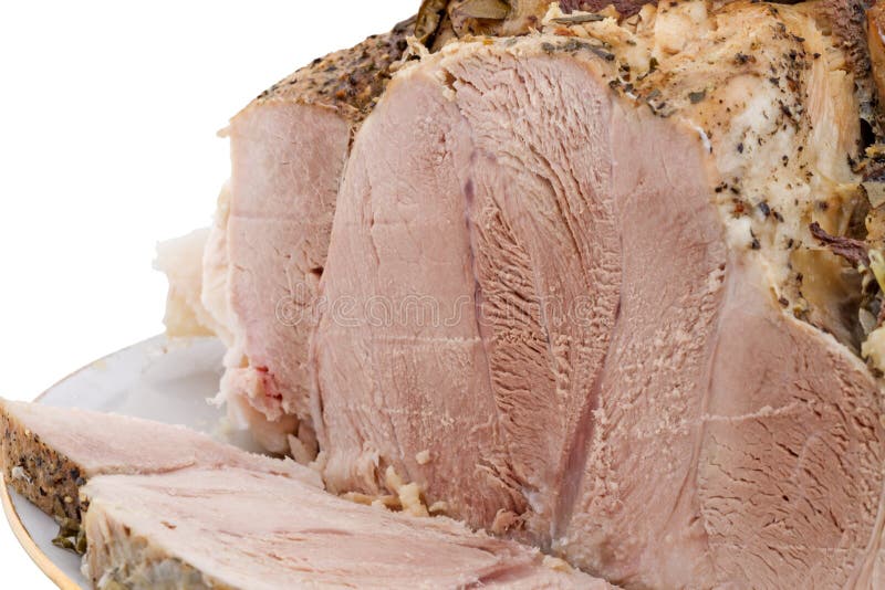 Schneiden Sie Gekochtes Fleisch Mit Dem Knochen Stockbild - Bild von ...