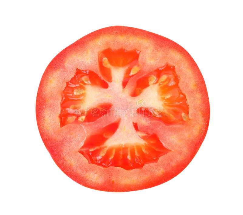 Tomatenscheibe stockfoto. Bild von nahrung, nahaufnahme - 49442246