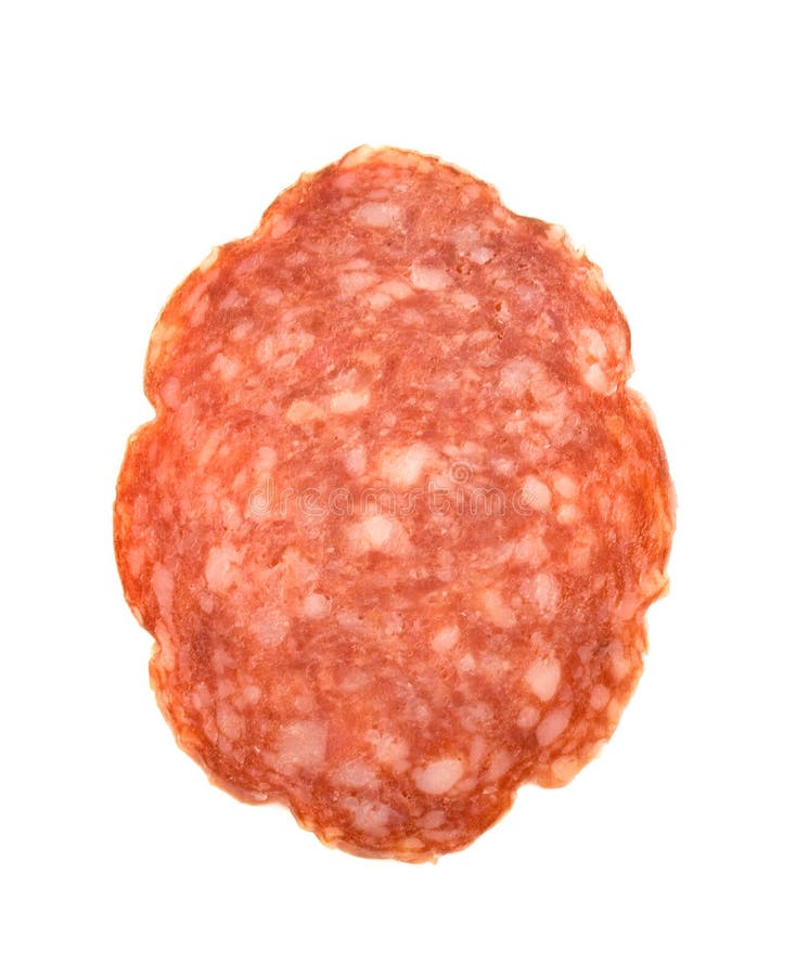 Scheibe der Wurst stockfoto. Bild von ungesund, salami - 40312088