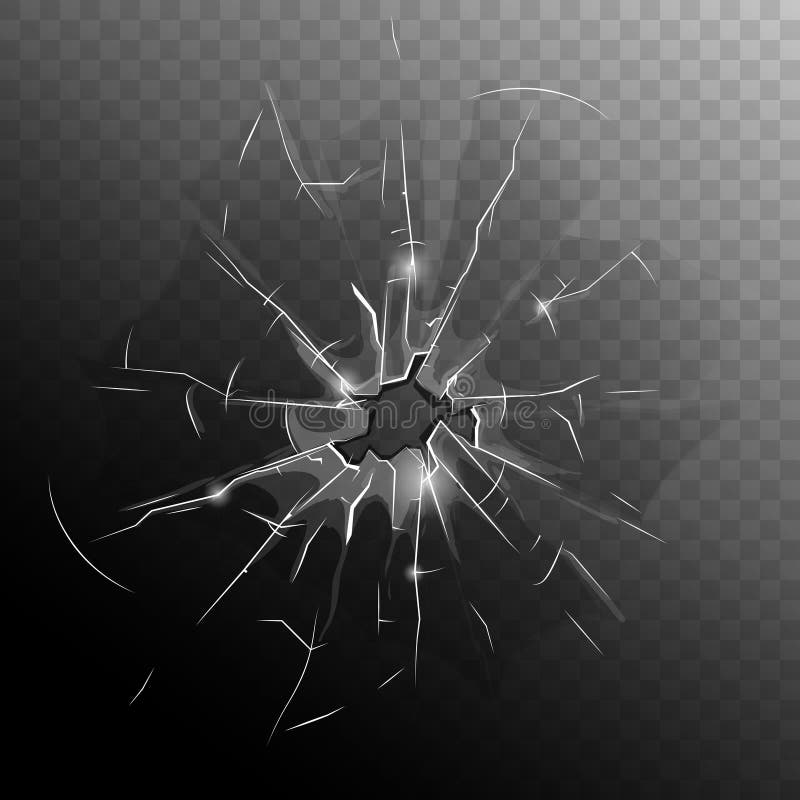 Scheibe Der Zerbrochenen Fensterscheibe Vektor Abbildung - Illustration ...