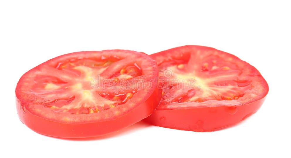 Scheiben Der Tomate. Abschluss Oben. Stockbild - Bild von rund, farbe ...