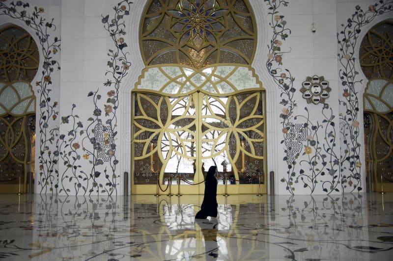 Scheich Zayed Al Nahyan Mosque - Abu Dhabi Stockfoto - Bild von araber ...