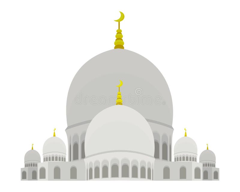 Sheikh Zayed Grand Mosque, UAE-Mustervektor Vektor Abbildung ...