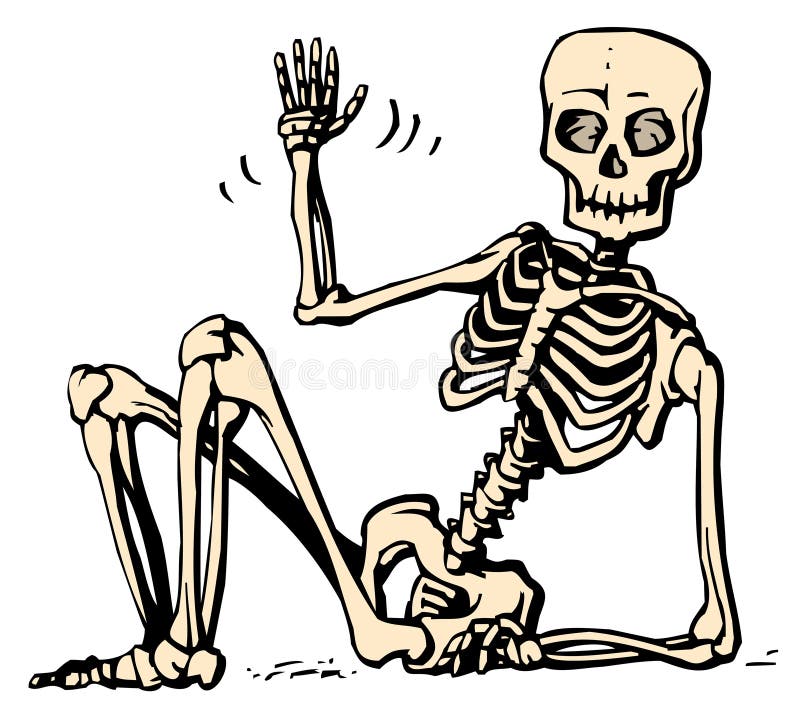 Aspettava Scheletro Clipart