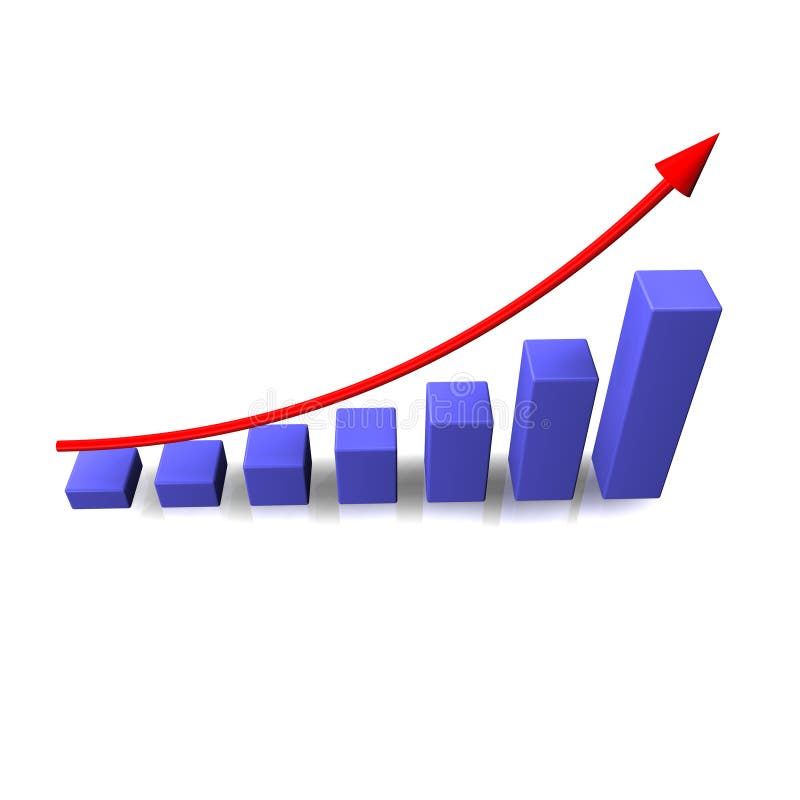 Aumento Di Rappresentazione Del Grafico 3d Nei Profitti O Nei Guadagni ...