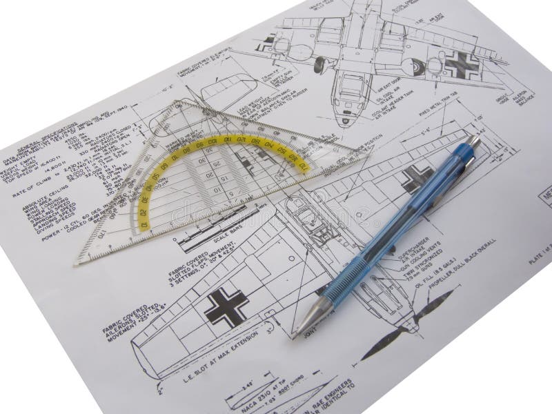 Schema dell'aereo immagine stock. Immagine di misura - 12073525