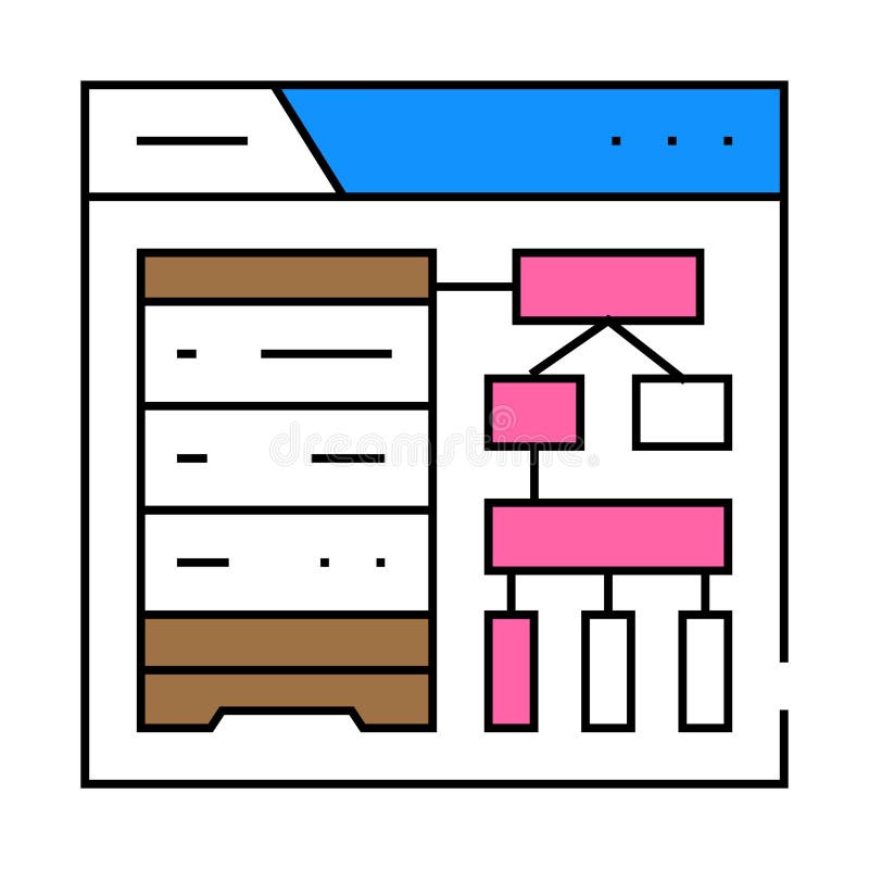 Schema Development Database Icon Color Illustration Stock Illustration ...