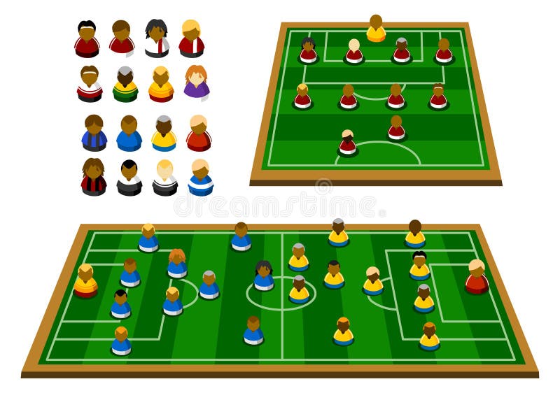 Schema Di Formazione Di Calcio Illustrazione di Stock - Illustrazione ...