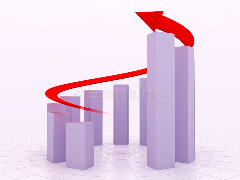 Diagramma a freccia illustrazione di stock. Illustrazione di guadagni ...